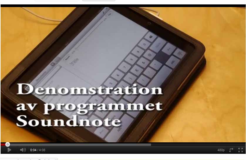 Demonstration av appen Soundnote - Dyslexiförbundet